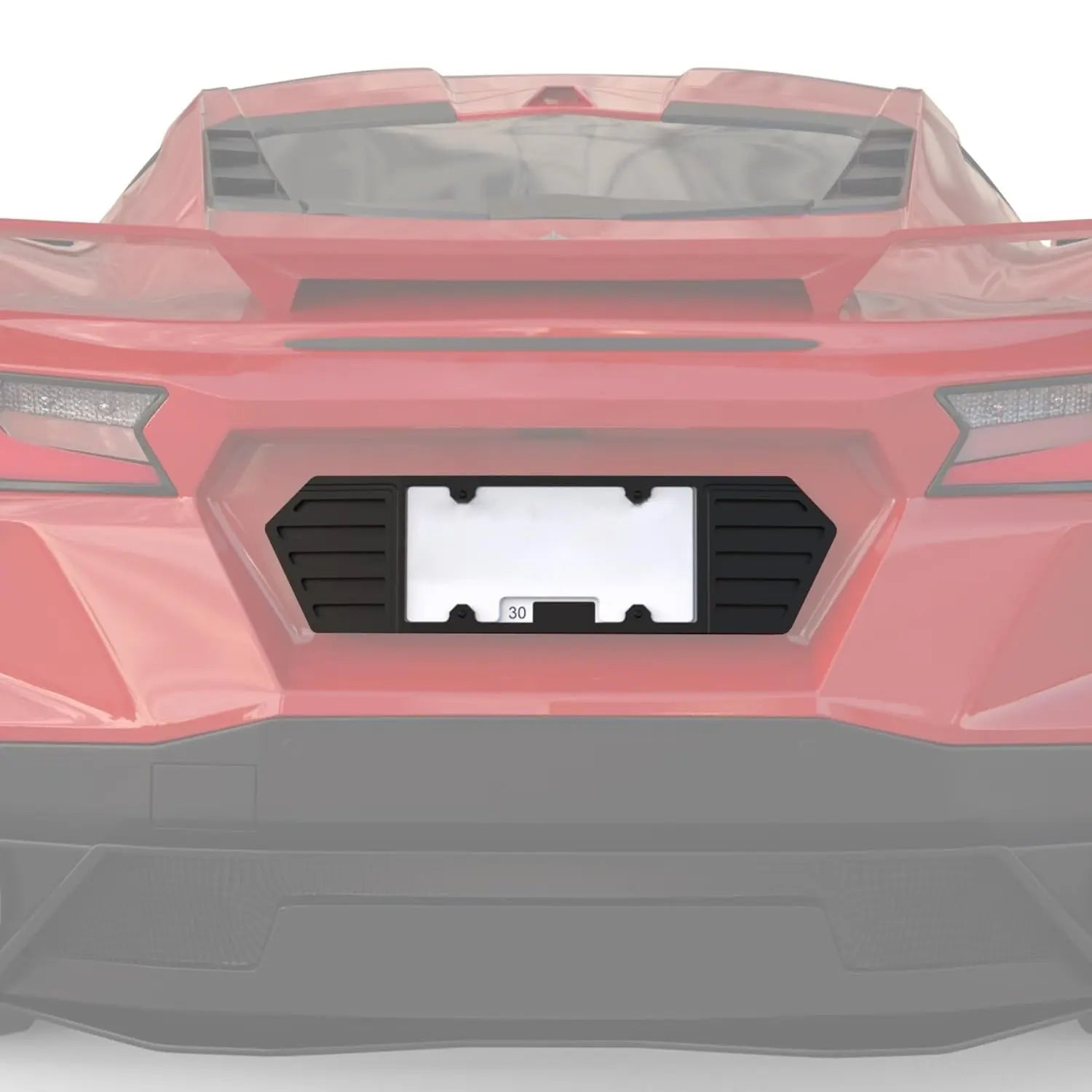 C8 Rear Aluminum License Plate Frame with Carbon Fiber Back - NUBEHONE ...