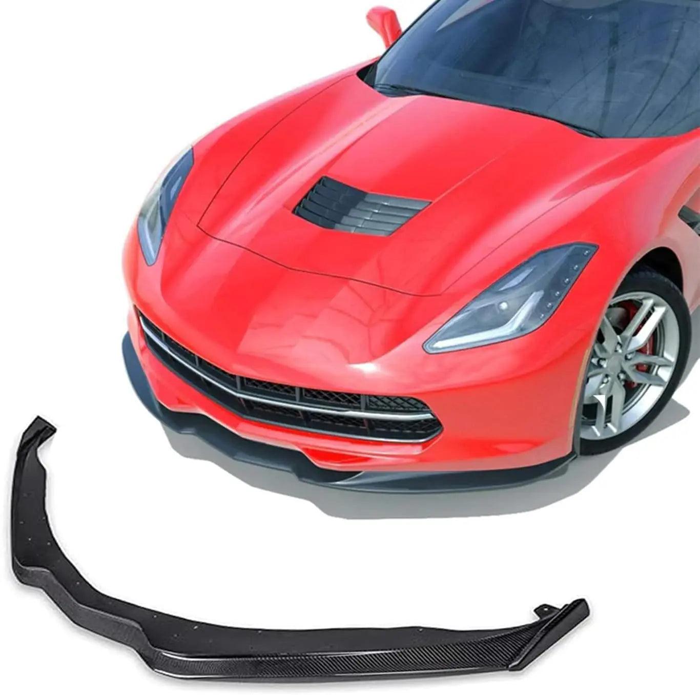 Real Carbon Fiber Front Bumper Lower Lip Splitter with Side Extension ...