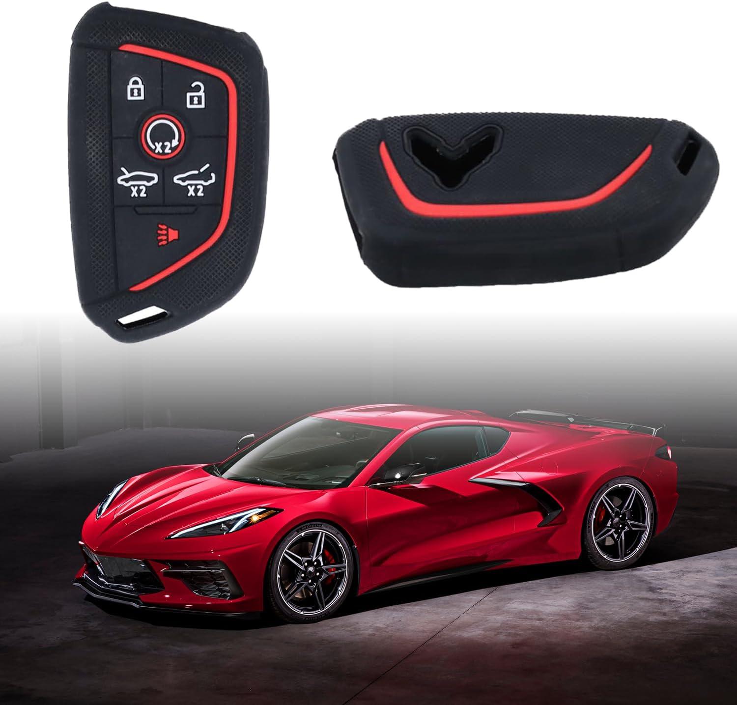NUBEHONE Remote C8 Key fob Cover case Fit for 2020+ Chevrolet Chevy ...
