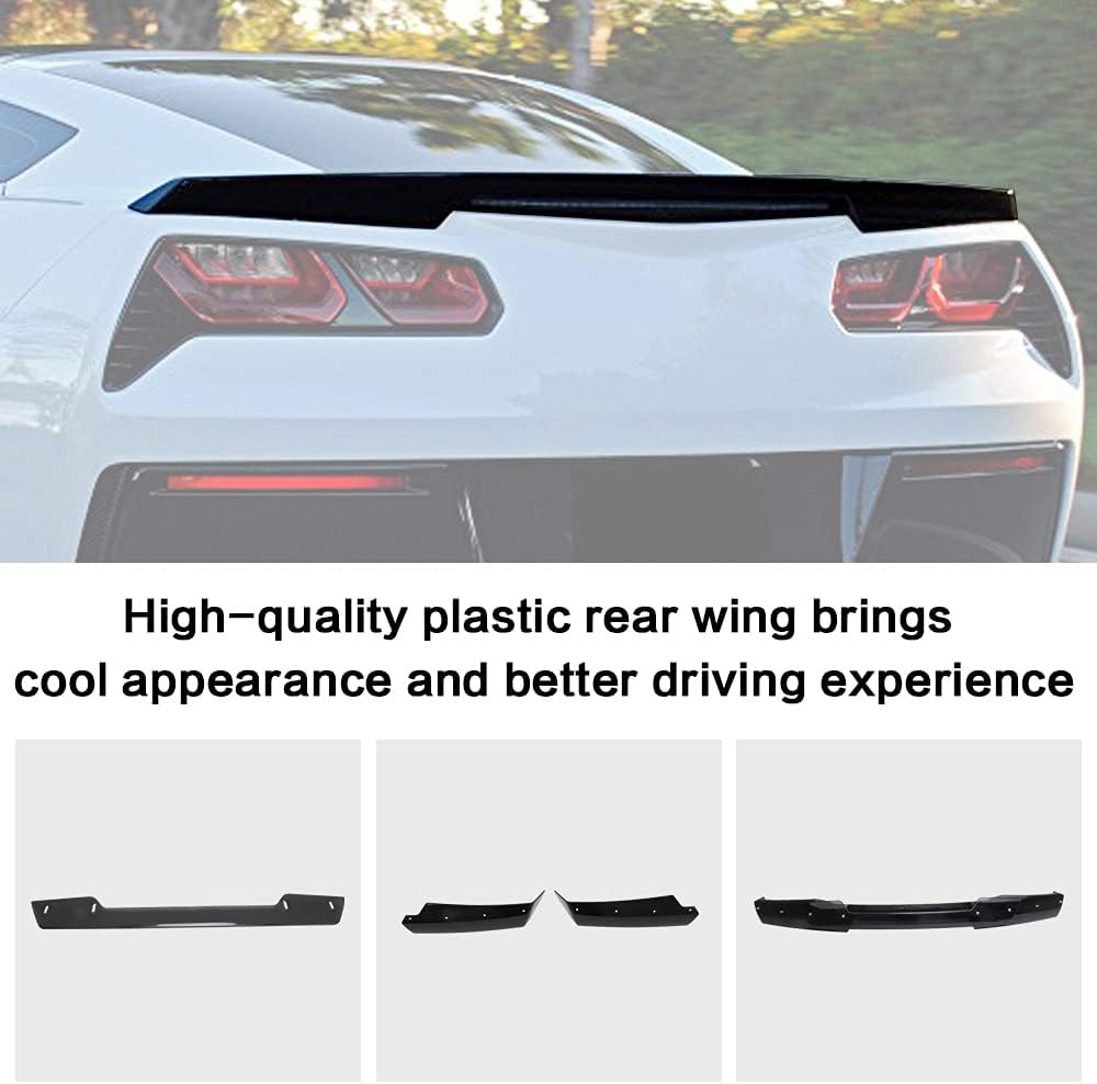C7 Rear Trunk Lid Spoiler Wing Carbon Fiber Look with Spoiler Wicker S ...