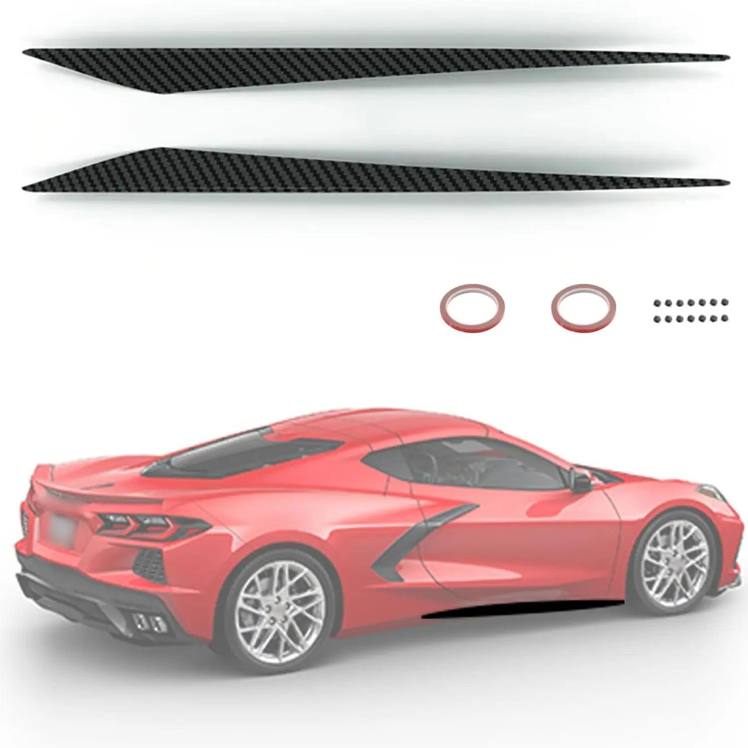 C8 Side Skirts Rocker Panels Pair Hydro Dipped Carbon Fiber - NUBEHOME ...